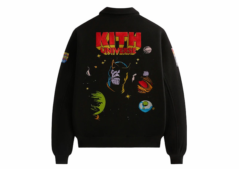 Kith x Marvel Universe Varsity Jacket Black/Purple 남성 - SS24 - KR