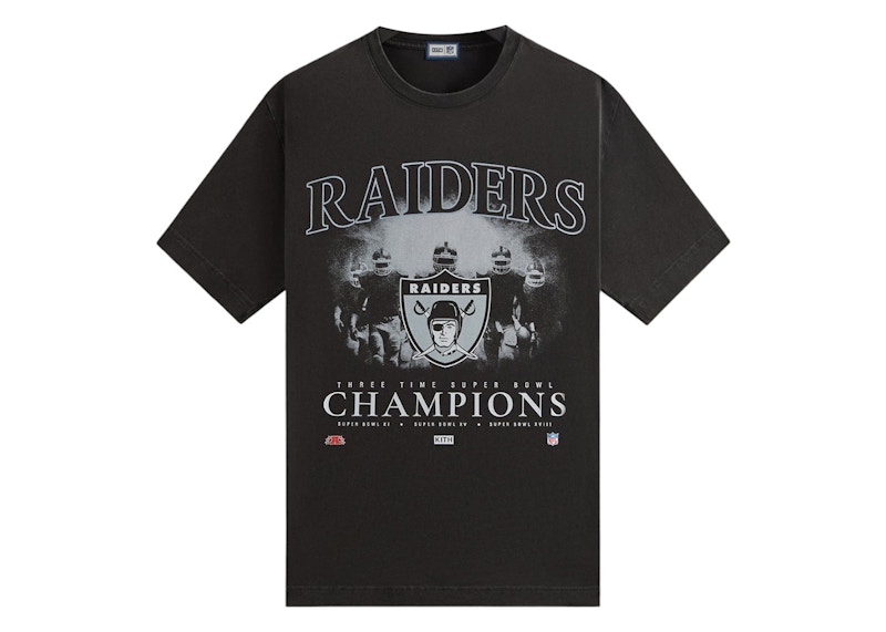 Kith x NFL 47 Raiders Vintage Tee Black Men's - FW24 - US