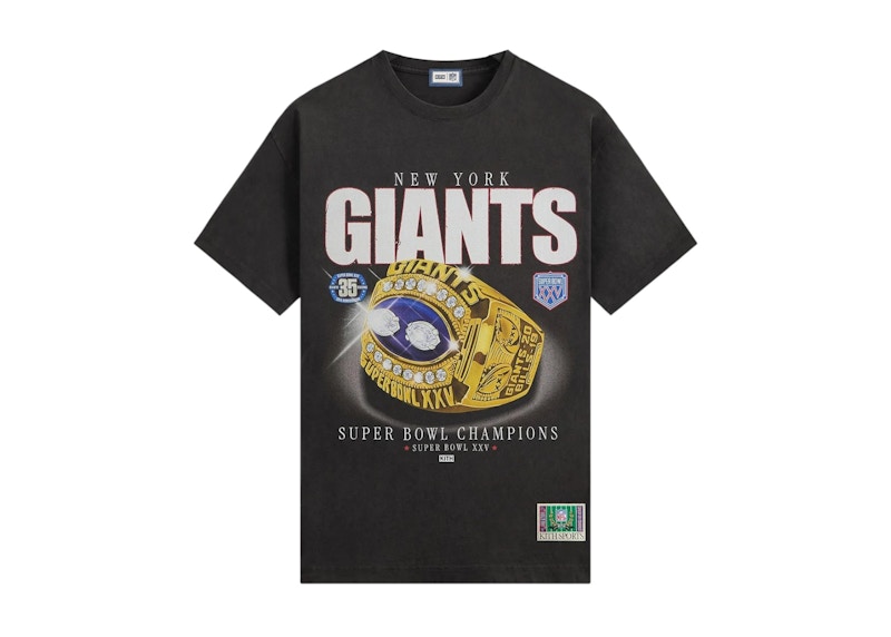 Kith x NFL New York Giants Ring Vintage Jones Tee Black Men's - FW25 - US