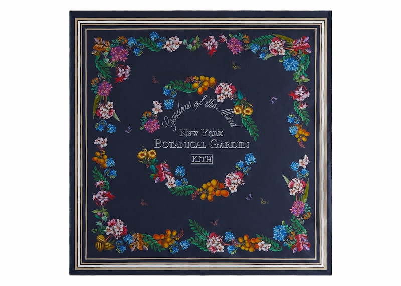 Kith x New York Botanical Garden Printed Silk Scarf Nocturnal - SS24 - US