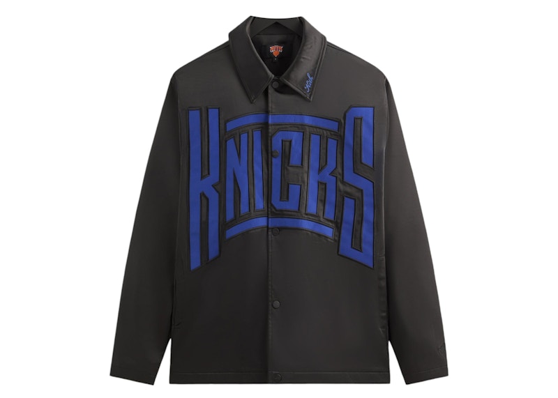 Kith x New York Knicks Snap Front Coaches Jacket Black Men's - FW24 - US