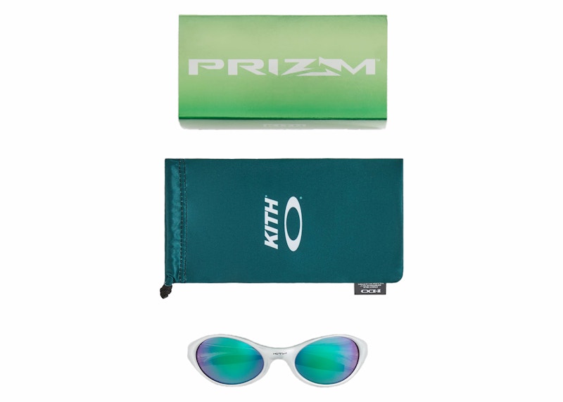 Kith x Oakley Eye Jacket Sunglasses Silver/PRIZM/Jade Men's - SS24 - US