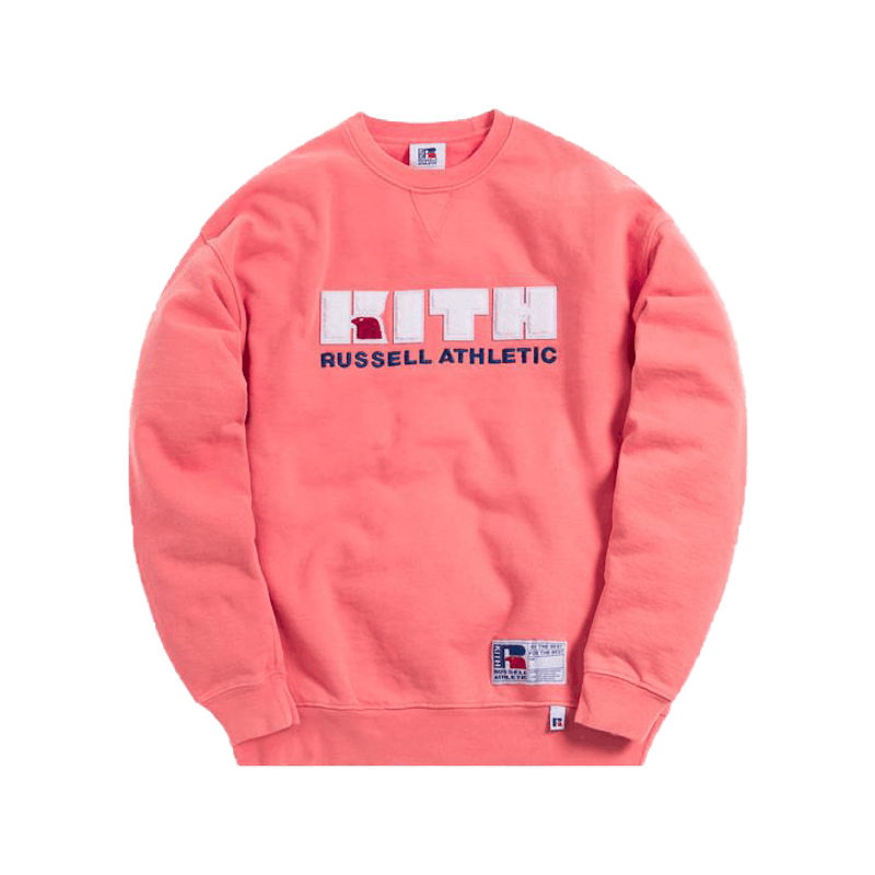 Kith x Russell Athletic Varsity Logo Crewneck Baroque Rose Men's - SS19 ...