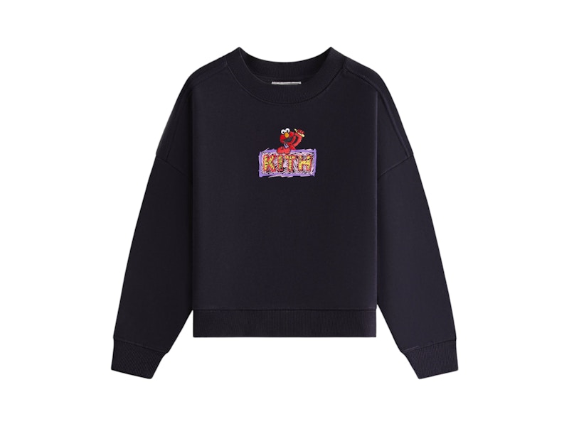 Kith x Sesame Street Kids Elmo Nelson Crewneck Black - FW24 - US