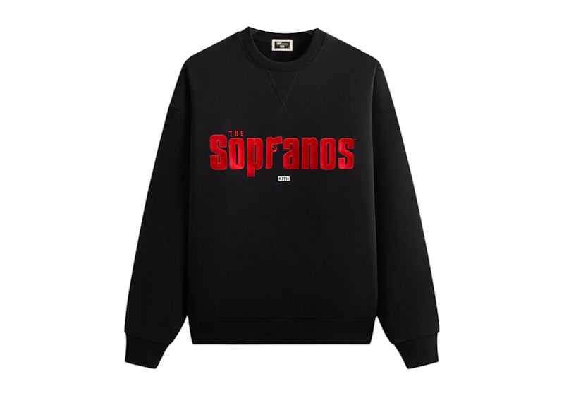 Kith x The Sopranos Main Logo Nelson Crewneck Black Men's - FW25 - US