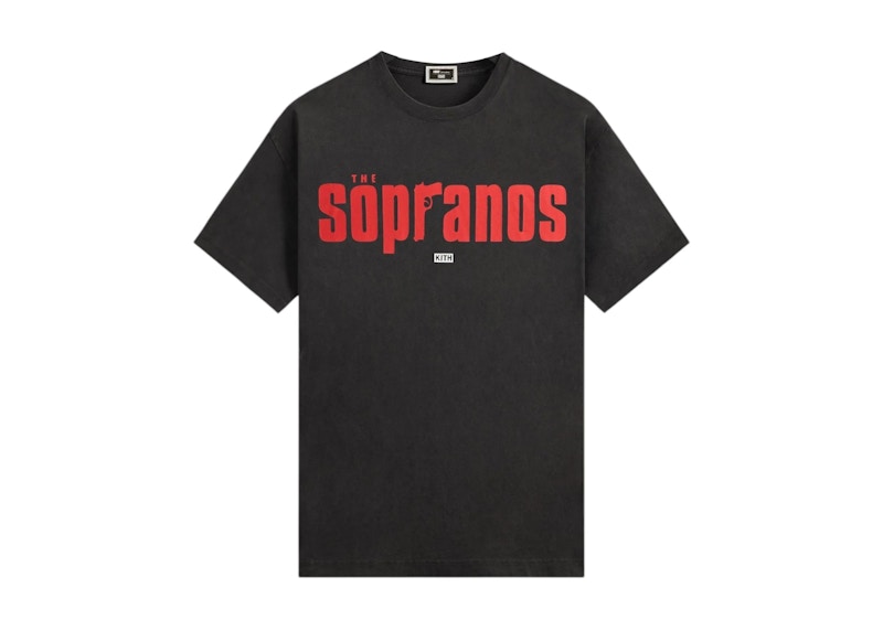 Kith x The Sopranos Main Logo Vintage Tee Black Men's - FW25 - US