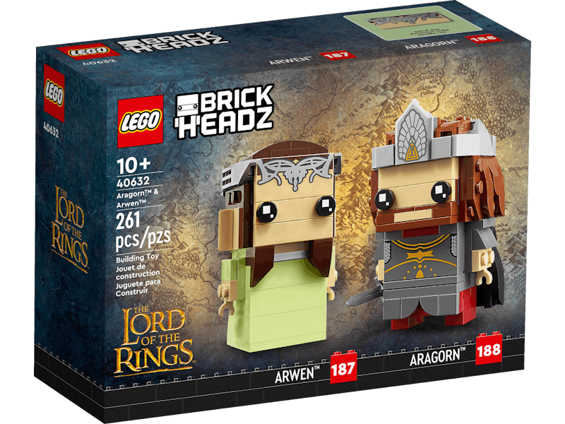 LEGO Brick Headz Lord of the Rings Arwen & Aragorn Set 40632 - US