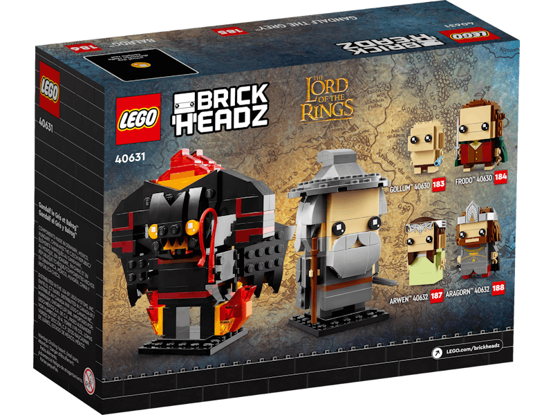 LEGO Brick Headz Lord of the Rings Gandalf the Grey & Balrog Set 40631 - US