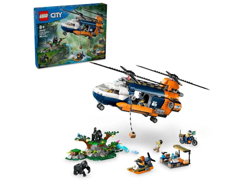 LEGO City Jungle Explorer Helicopter at Base Camp Set 60437 - GB