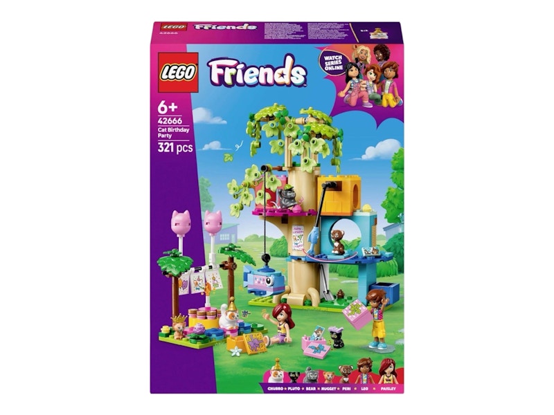 LEGO Friends Cat Birthday Party & Tree House Set 42666 - GB