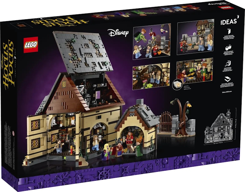 LEGO Ideas Disney Hocus Pocus: The Sanderson Sisters' Cottage Set 21341 ...