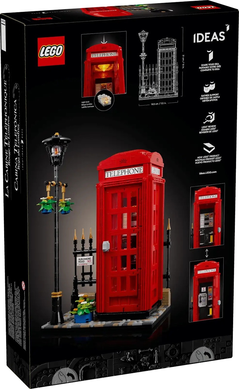 LEGO Ideas Red London Telephone Box Set 21347 - US