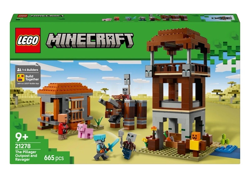 LEGO Minecraft The Pillager Outpost and Ravager Set 21278 - US