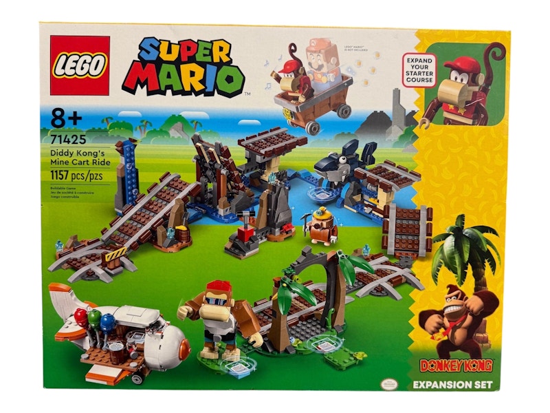 LEGO Super Mario Diddy Kong's Mine Cart Ride Donkey Kong Expansion Set ...
