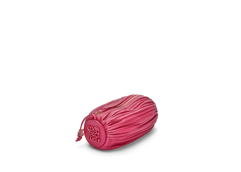 LOEWE Bracelet Pouch In Pleated Nappa Ruby Red Glaze in Nappa Leather ...