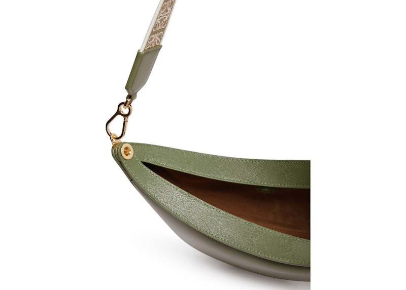 LOEWE Luna Small Bag Avocado Green in Calfskin Leather with Gold-tone - US