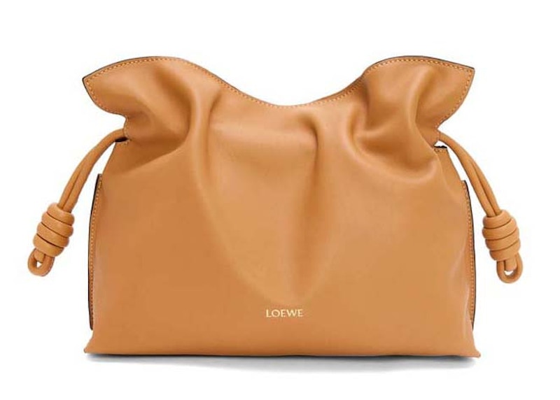 LOEWE Medium Flamenco Clutch In Nappa Calfskin Warm Desert in Leather - US