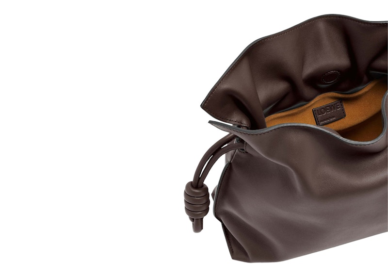 LOEWE Mini Flamenco Clutch in Nappa Calfskin Chocolate in Nappa ...