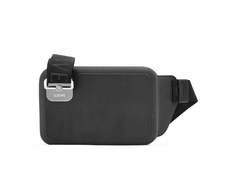 LOEWE Molded Sling In Diamond Rubber And Calfskin Black in Rubber ...