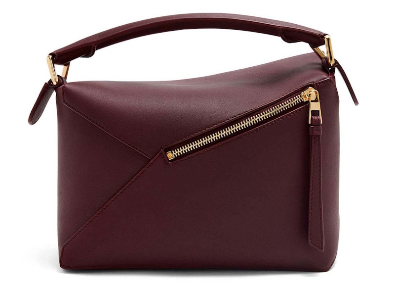 LOEWE Small Puzzle Bag In Classic Calfskin Dark Burgundy in Leather - US