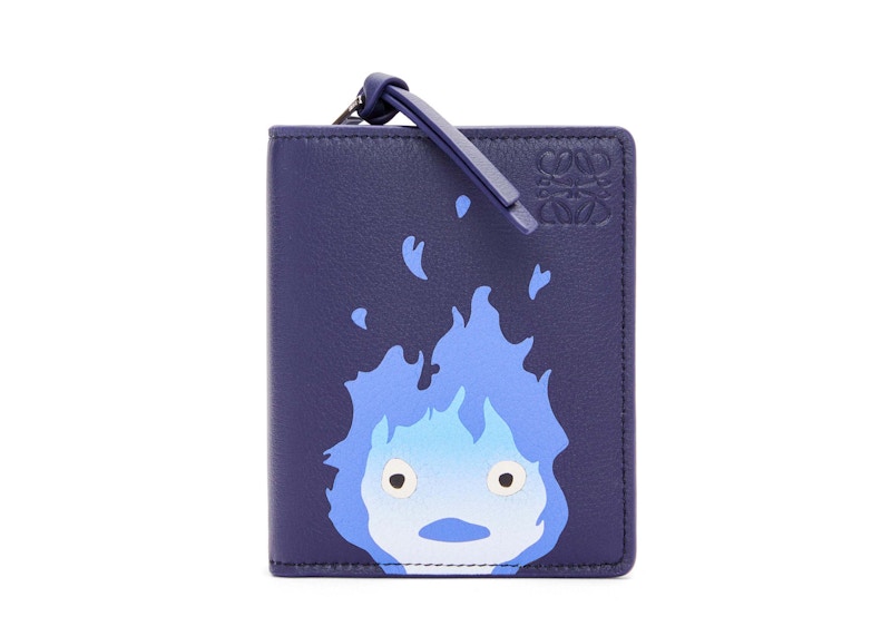 LOEWE x Howls Calcifer Compact Zip Wallet In Classic Calfskin Marine in ...
