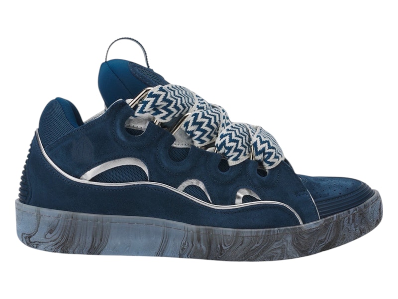 Lanvin Leather Curb Blue Silver Men's - FU SKDK12 MARB P2520 - US