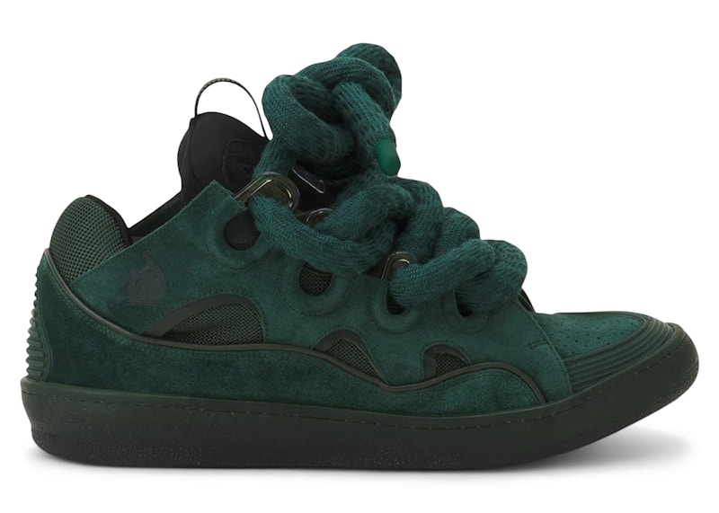Lanvin Leather Curb Snake Laces Green Black Men's - FU-SKDK12-DRCO ...