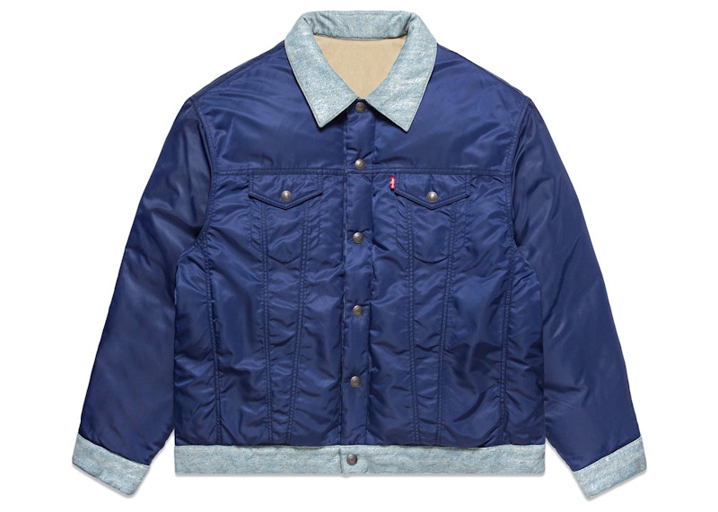 Levis x CLOT Reversible Denim Puffer Jacket Indigo Blue Men's - SS23 - GB