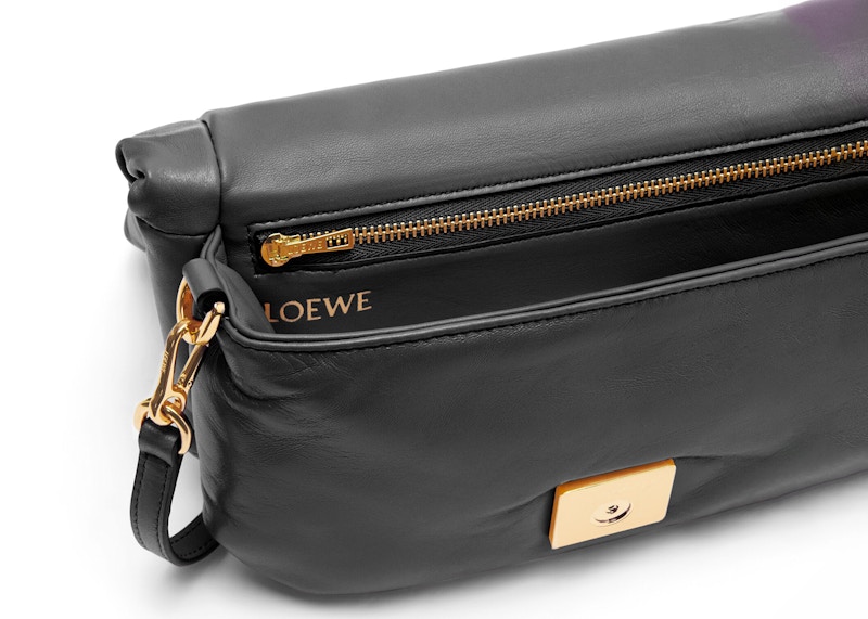 LOEWE Puffer Goya Mini Black in Shiny Nappa Lambskin with Gold-tone - US