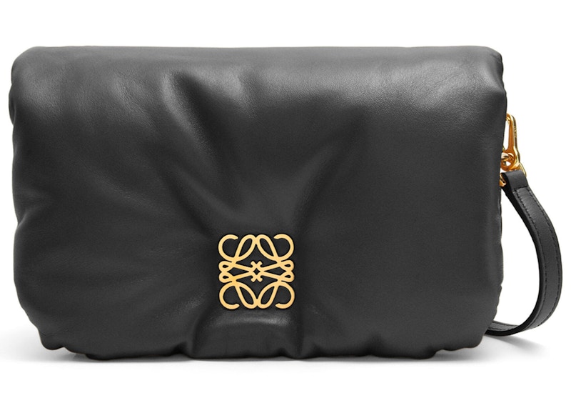 LOEWE Puffer Goya Mini Black in Shiny Nappa Lambskin with Gold-tone - US