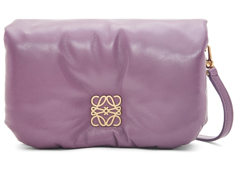 LOEWE Puffer Goya Mini Lavander in Shiny Nappa Lambskin with Gold-tone - US