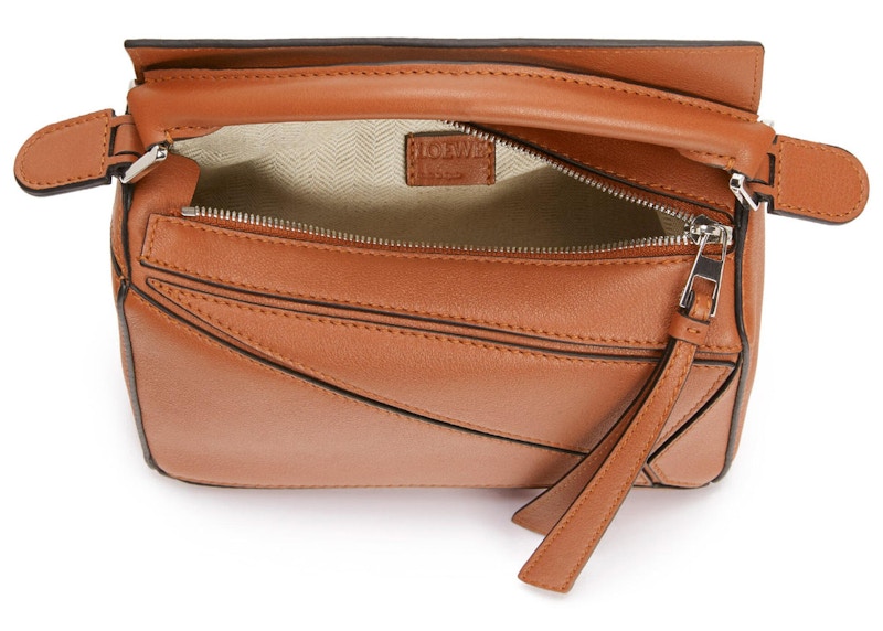 LOEWE Puzzle Bag in Classic Calfskin Mini Tan in Calfskin Leather with ...