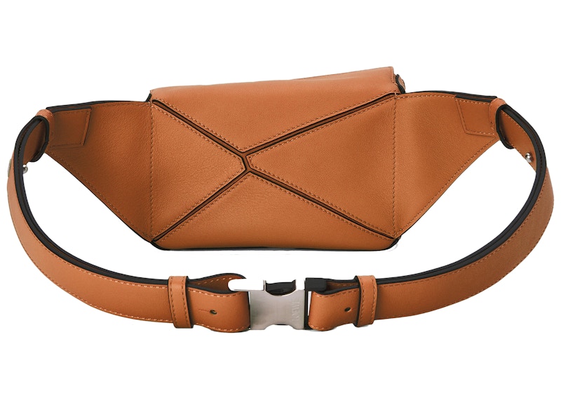 LOEWE Puzzle Bum Bag in Classic Calfskin Mini Tan in Calfskin Leather - US