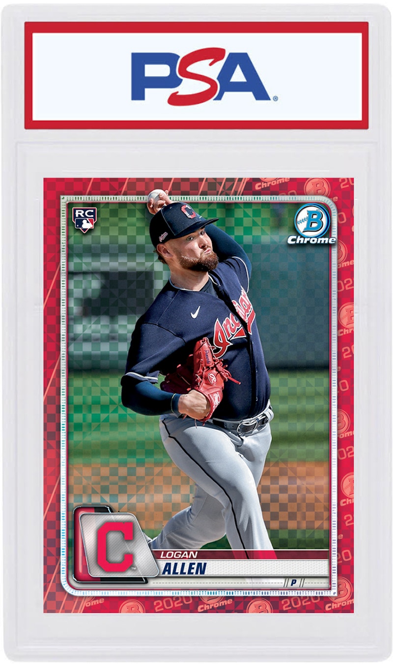 Logan Allen 2020 Bowman Chrome X Rookie Red X-Fractor 1/1 #15 (PSA or ...