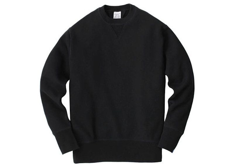 Loopwheeler LW01 Round Body Loop Knit Crew Sweatshirt Black Men's ...