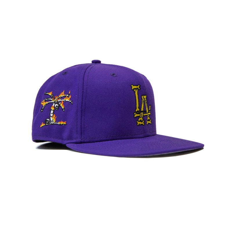 Loso New Era LA Bones Fitted Hat Purple Men's - US