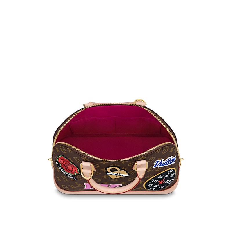 Louis Vuitton Alma Monogram Patches PM Brown Multicolor in Coated ...