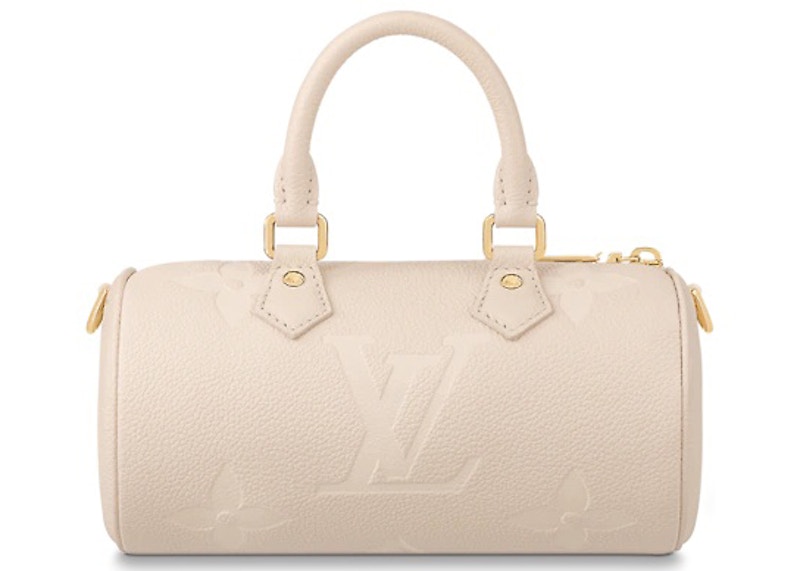 Louis Vuitton BB Papillon Embossed Creme Beige in Cowhide Leather with ...