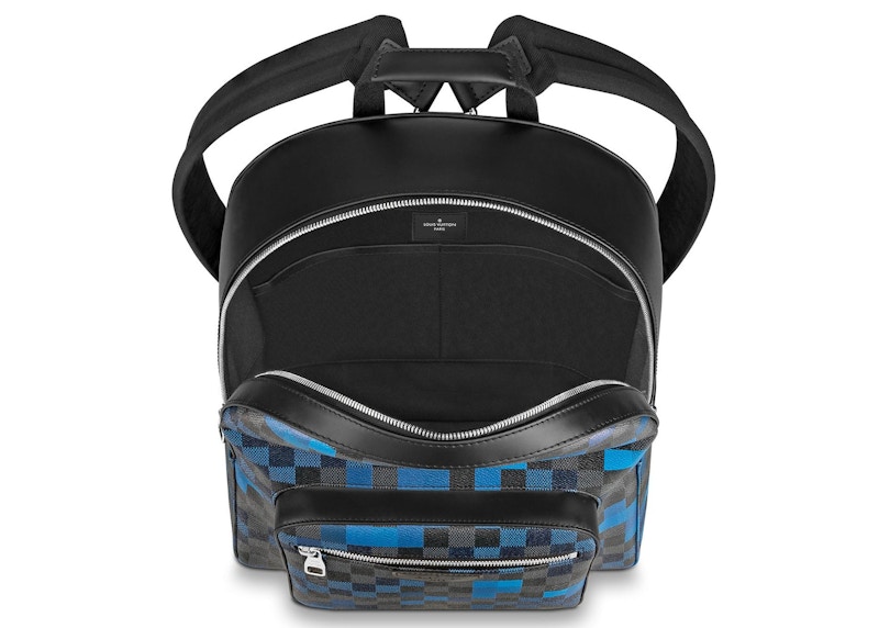 Louis Vuitton Josh Backpack Damier Graphite Pixel Blue in Coated Canvas ...