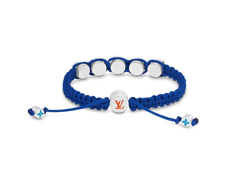 Louis Vuitton Bracelet Monogram Colours Braided Dark Blue in Nylon with ...