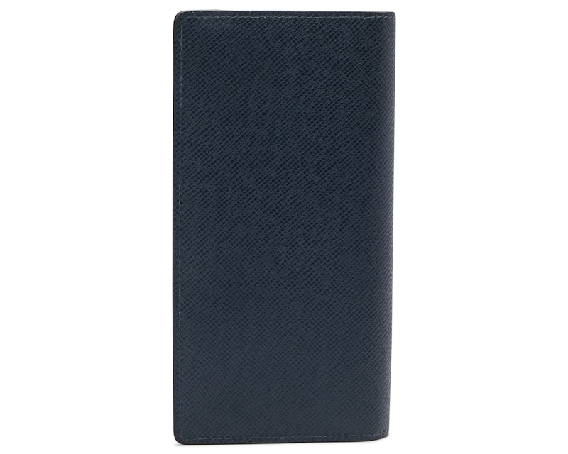 Louis Vuitton Brazza Taiga Blue in Leather with Brass - US