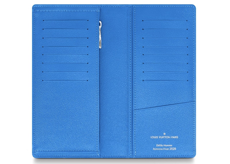 Louis Vuitton Brazza Wallet (16 Card Slot) Clouds Monogram Blue in ...