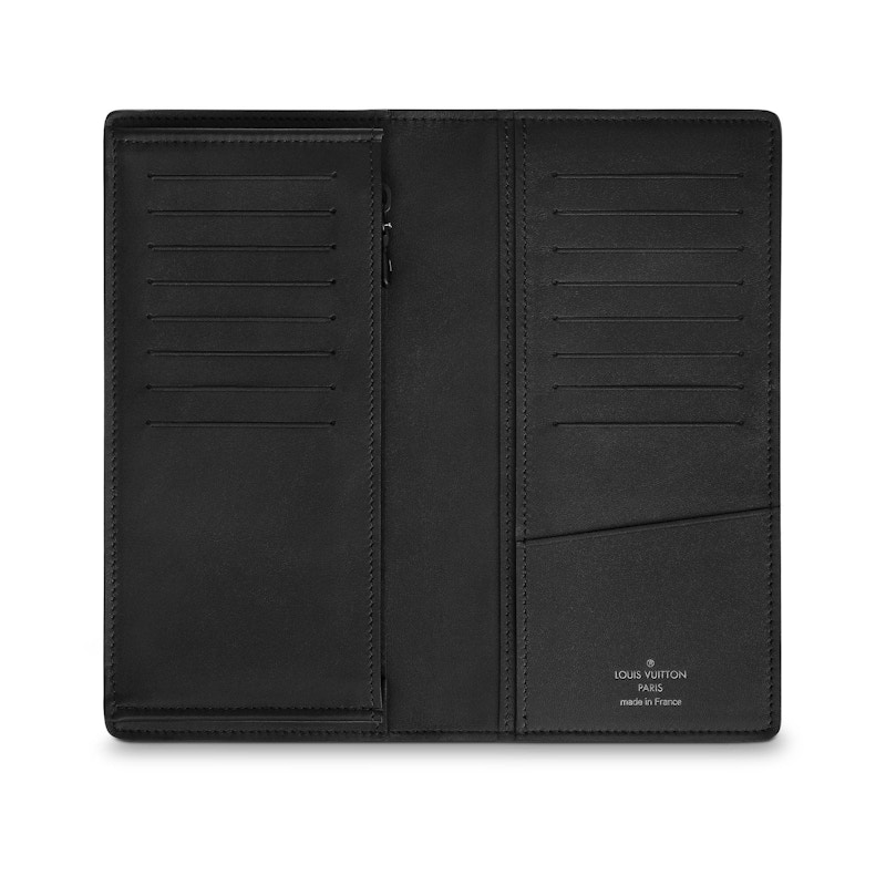 Louis Vuitton Brazza Wallet Monogram Shadow Black in Coated Canvas with ...