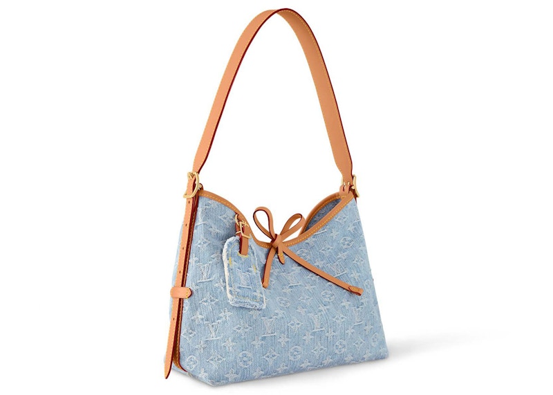 Louis Vuitton CarryAll PM Sky Blue Denim in Cotton with Gold-tone - US