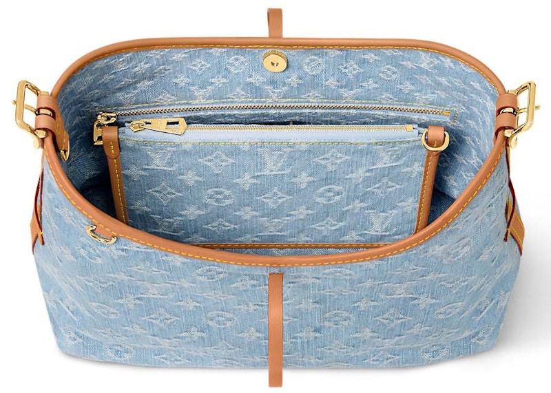 Louis Vuitton CarryAll PM Sky Blue Denim in Cotton with Gold-tone - US