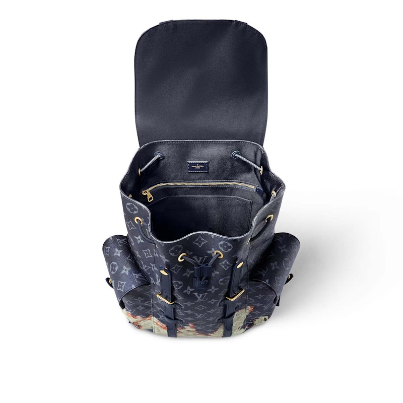 Louis Vuitton Christopher MM Ink Blue in Monogram Bleach Coated Canvas ...