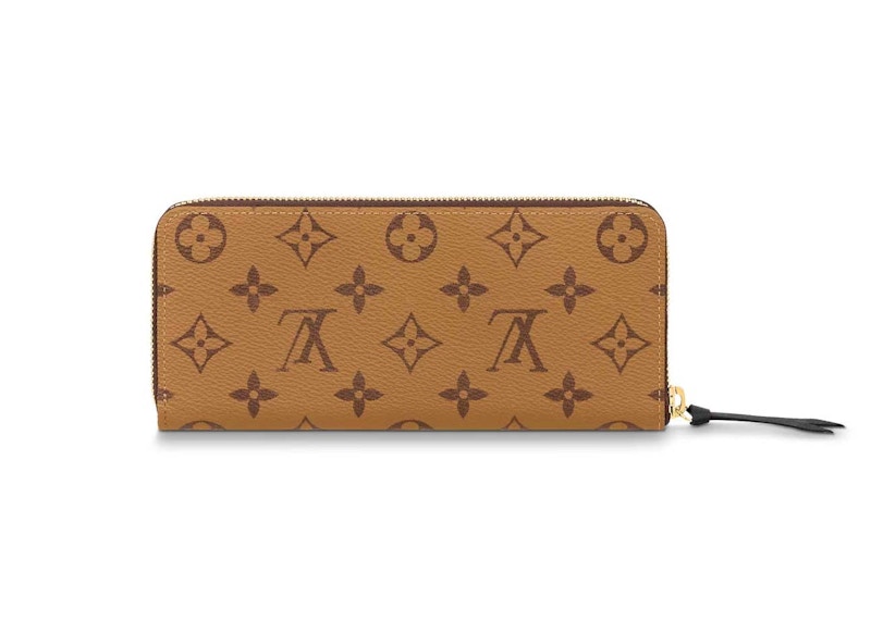 Louis Vuitton Clemence Wallet Monogram Reverse in Coated Canvas with ...