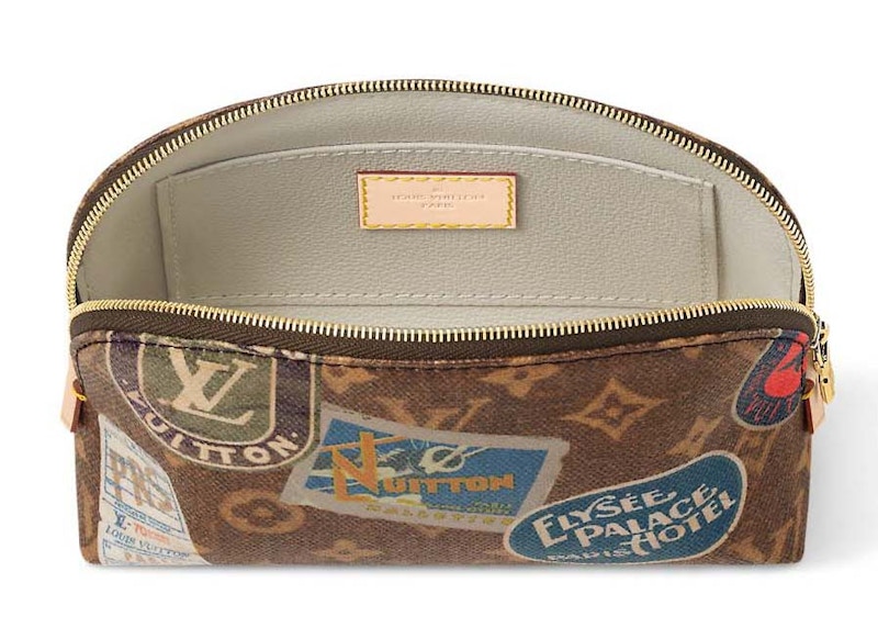 Louis Vuitton Cosmetic Pouch Monogram in Coated Canvas with Gold-tone - US