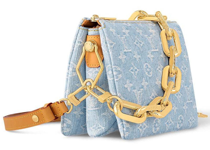 Louis Vuitton Coussin BB Sky Blue Denim in Cotton with Gold-tone - US