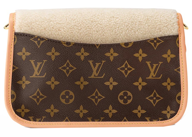 Louis Vuitton Diane Monogram Handbag Brown in Coated Canvas/Shearling ...